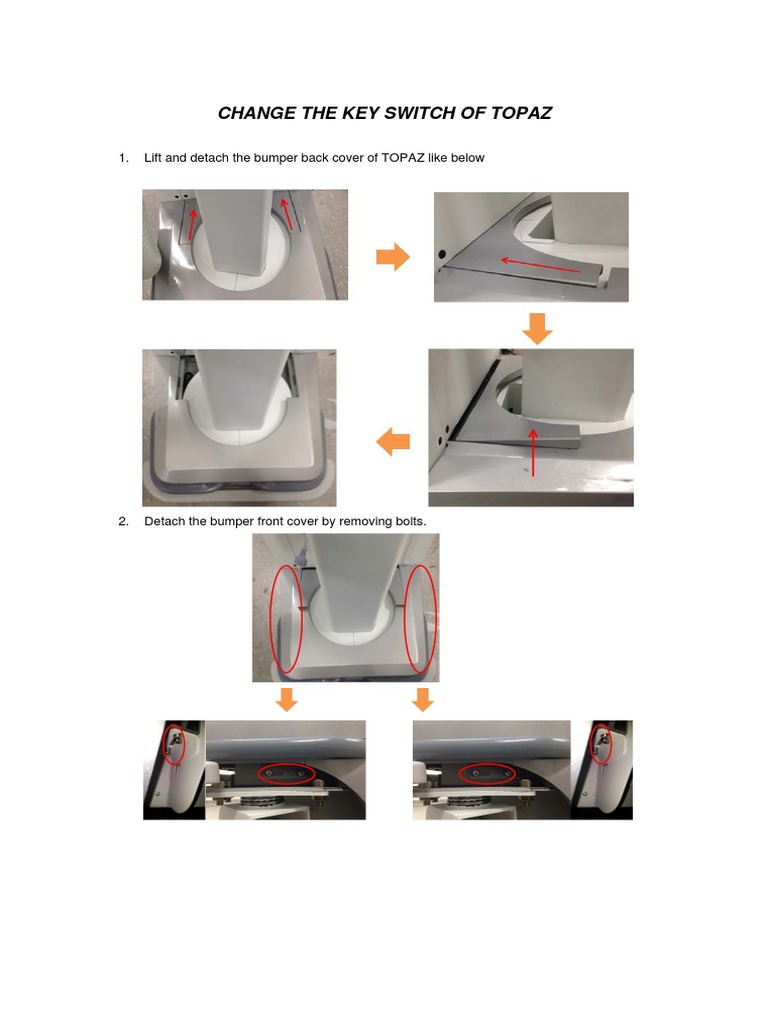 TOPAZ Key Switch Replacement Procedure - Rev.1 (Just Key Switch) | PDF