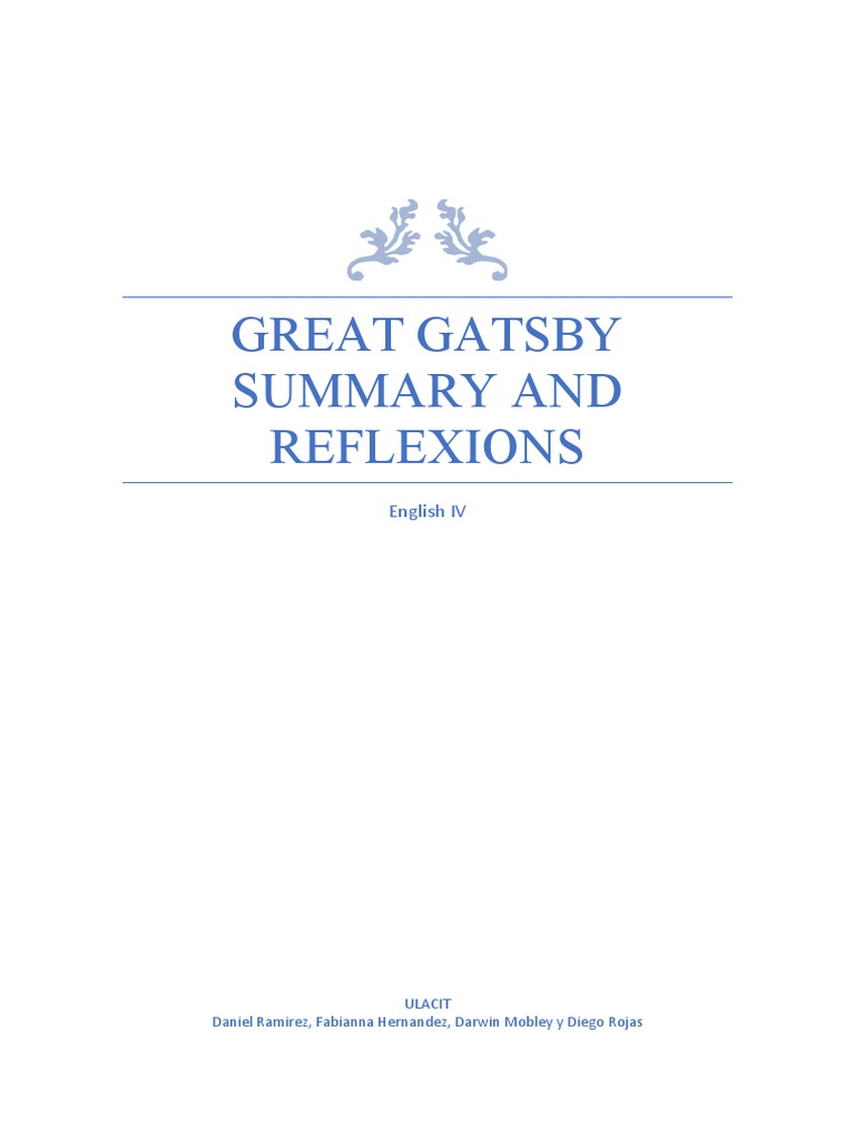 Great Gatsby Summary | PDF | The Great Gatsby Great Gatsby Summary | PDF | The Great Gatsby