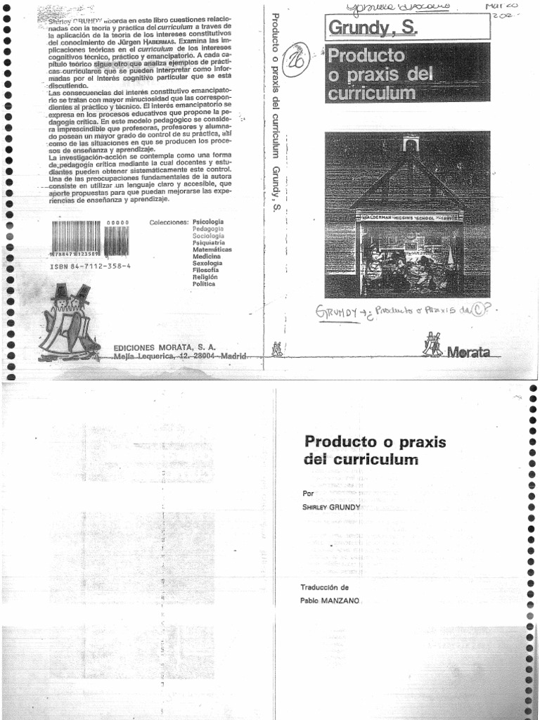 Grundy, Shirley - Producto o Praxis Del Currículum | PDF