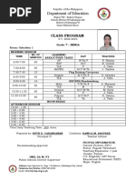 Grade 1 Class Program 2022-2023 | PDF | Schools | Teaching