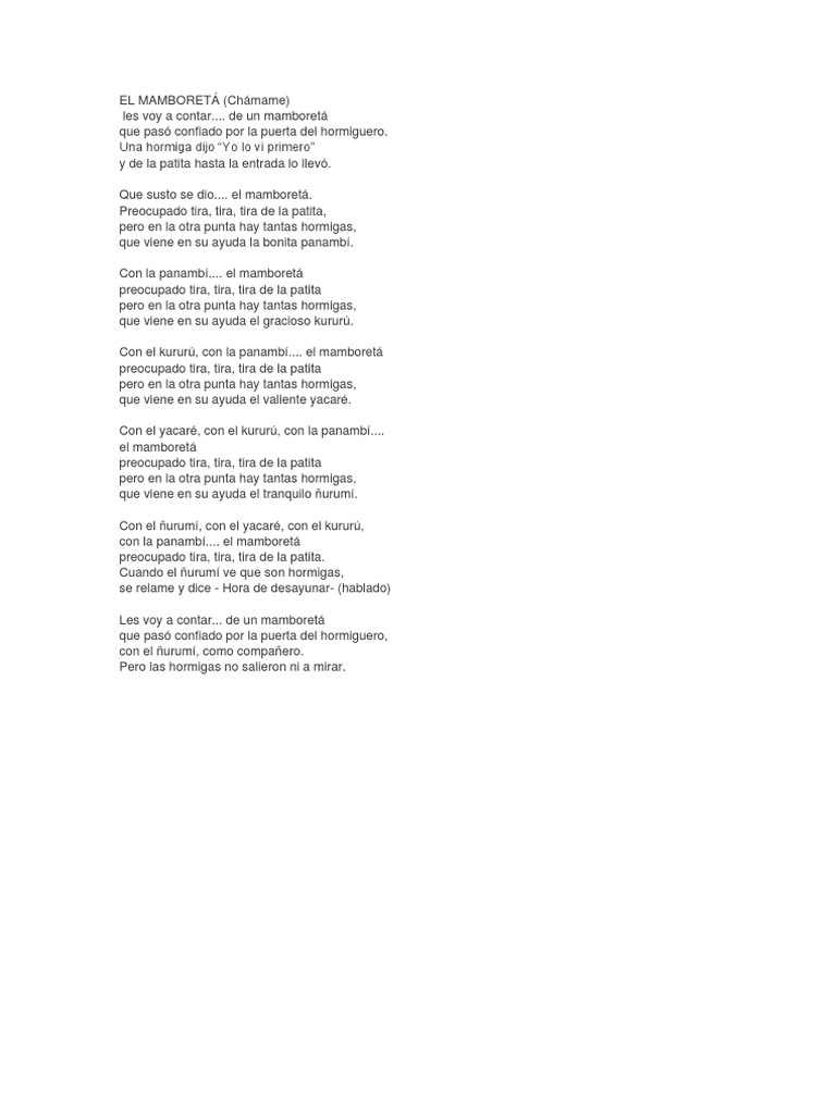 El Mamboretá | PDF