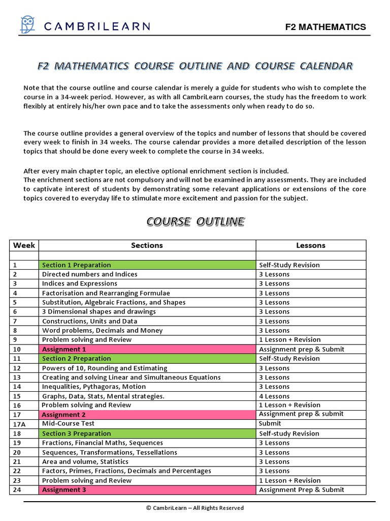 Course Outline and Calendar | PDF | Statistics | Mathematics