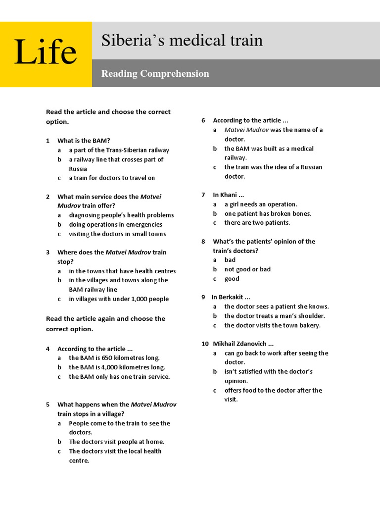 Beginner-Elementary ReadingComprehension | PDF | Public Services ...