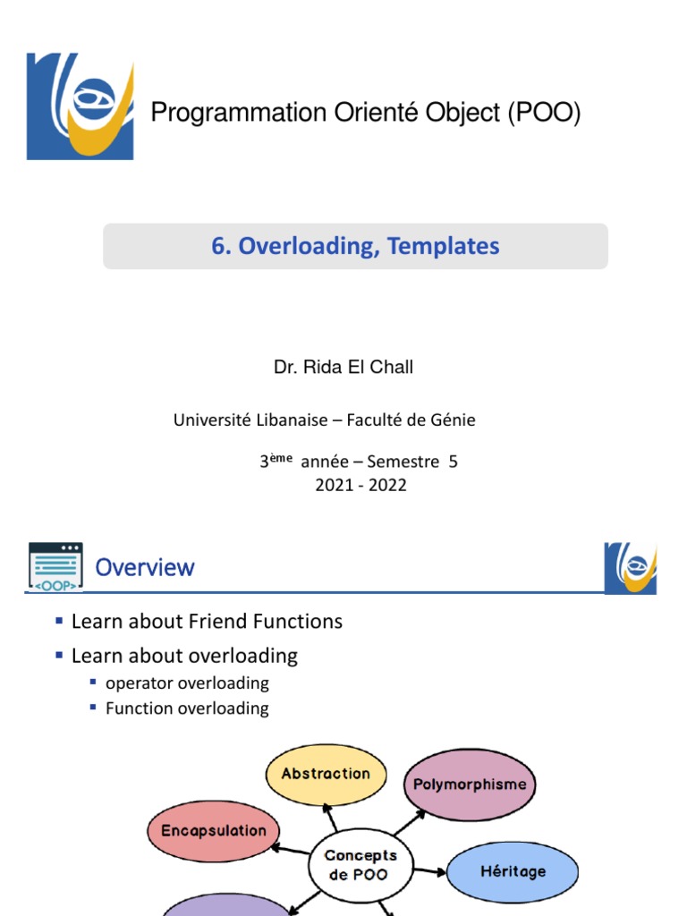 5 Poo Overloading Pdf Subroutine Class Computer Programming