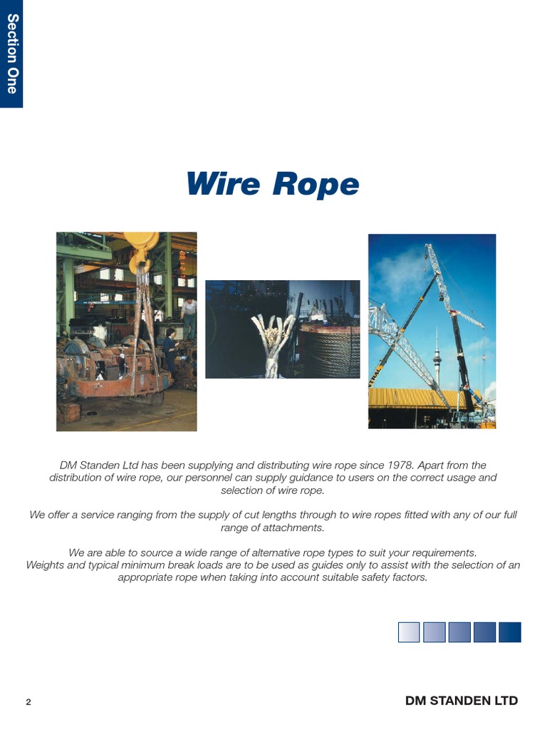 Wire Rope Overview and Specifications | PDF