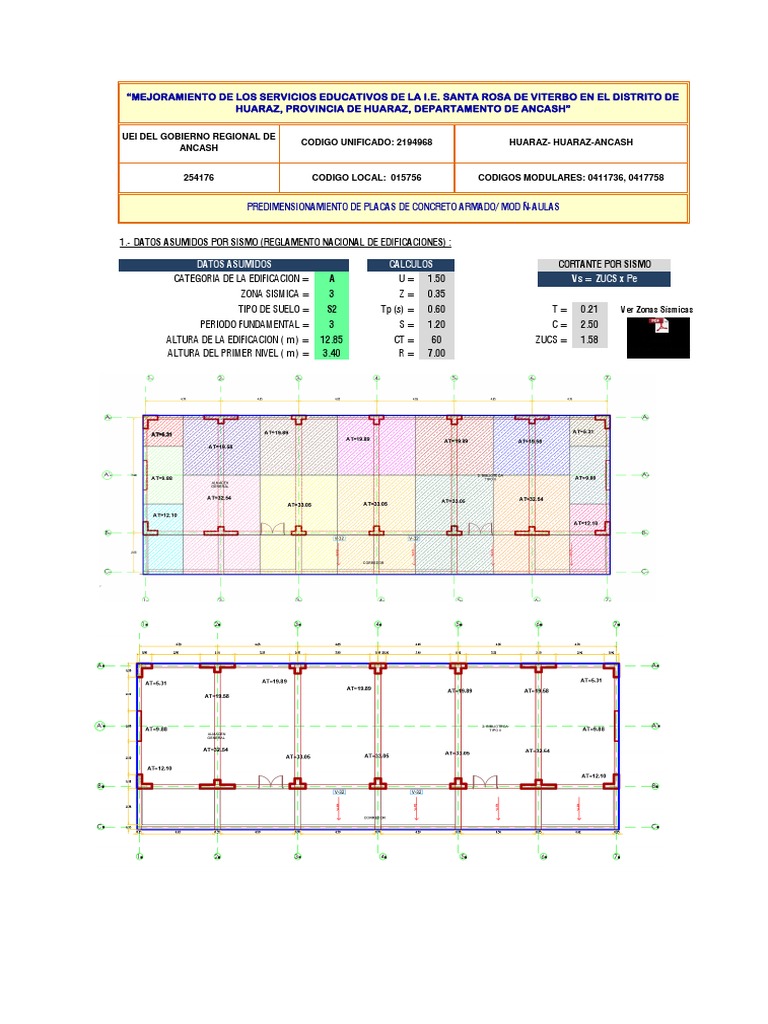 Predimensionamiento de Placas Módulo Ñ | PDF | Concreto reforzado ...