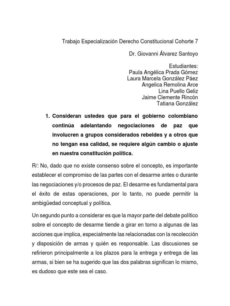 Trabajo Esp Grupo 10 Cohorte 7 Noviembre 2022 | PDF | Democracia | Ideologías políticas