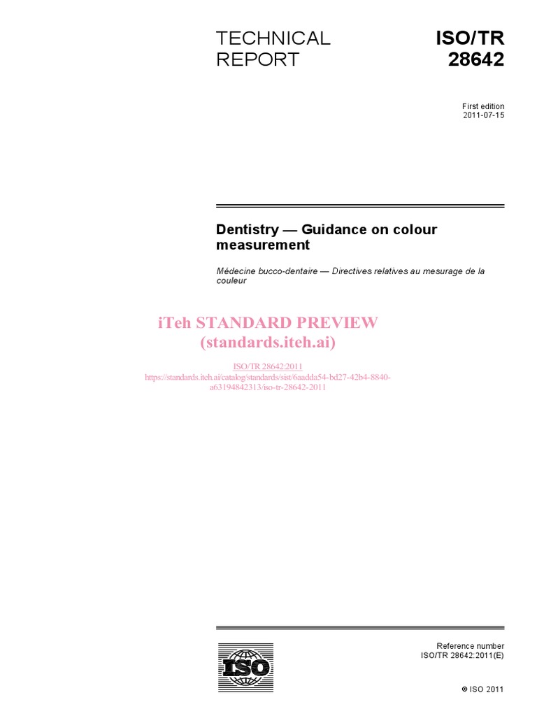Iso TR 28642 2011 | PDF | International Organization For ...