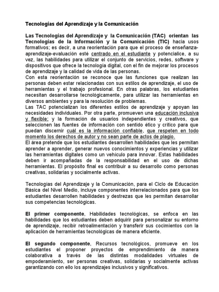 Tecnologías Del Aprendizaje Y La Comunicación Pdf Método De