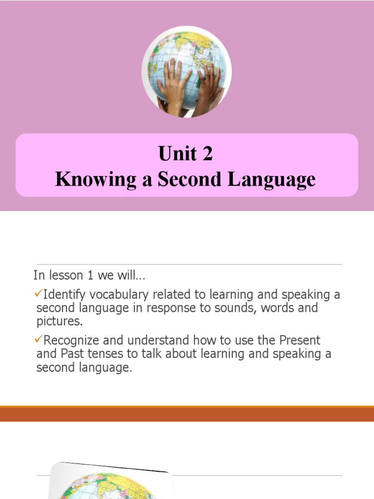 UNIT 2 - Knowing A Second Language ONLINE VERSION | PDF ...