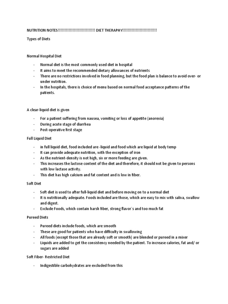 Nutrition Notes Pdf Foods Diet Nutrition