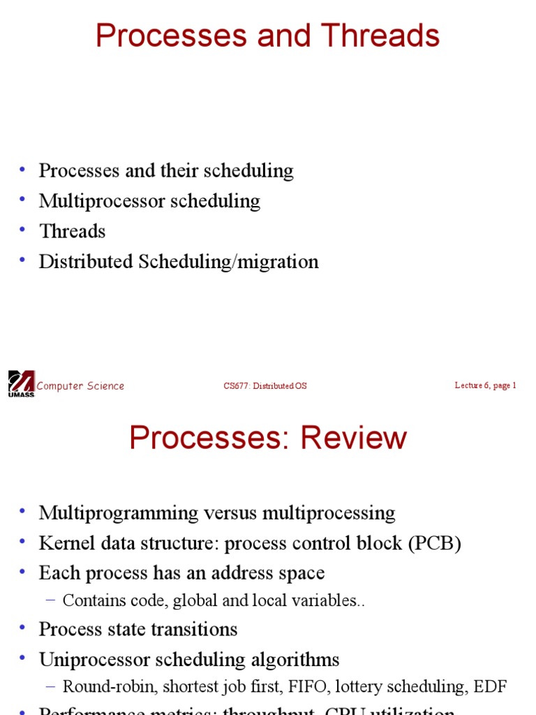 Lec 06 Pdf Thread Computing Scheduling Computing 