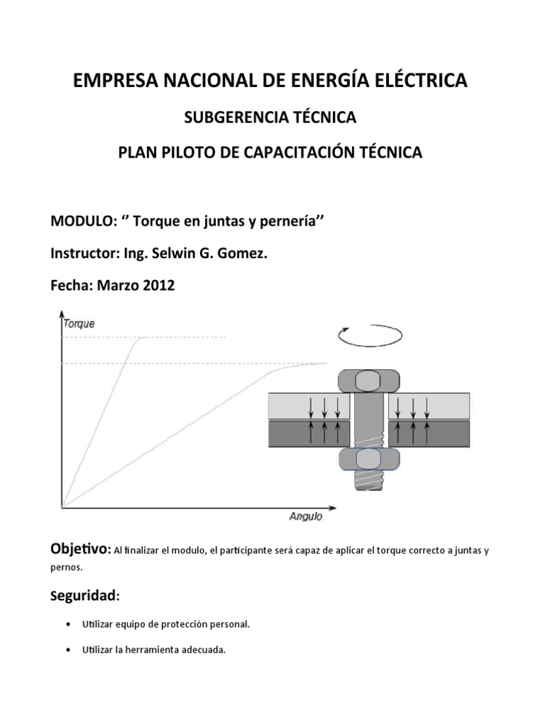 Curso de Torque. | PDF | Tornillo | Resistor