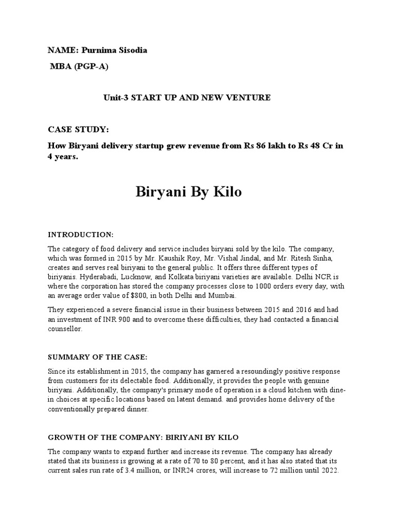 Biriyani by Kilo | PDF