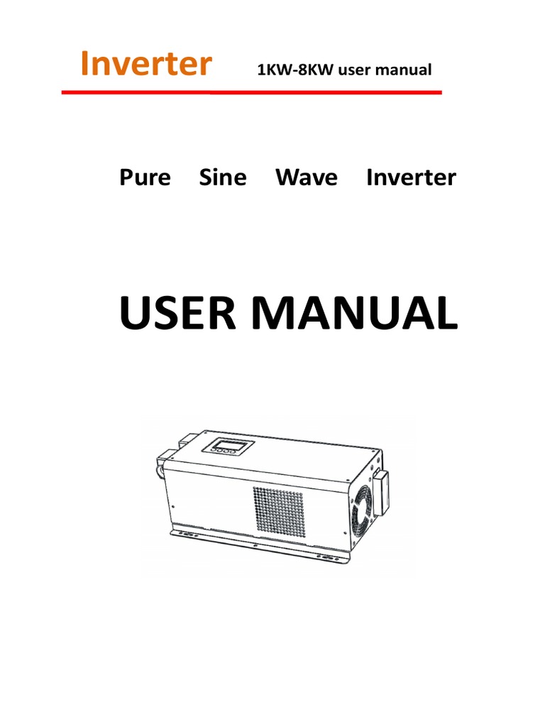 Pure Sine Wave Inverter User Manual | PDF | Power Inverter | Power Supply