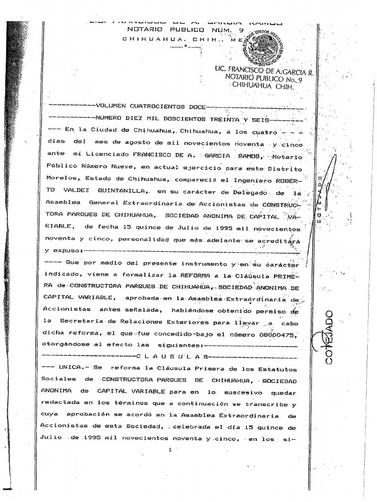 Copachisa - Cambio de Razon Social | PDF