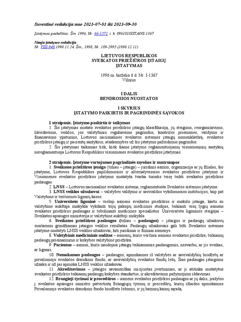 Sveikatos Prie転i笛ros 町staig迭 町statymas Pdf