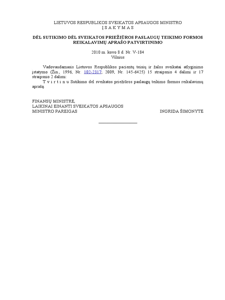 Sutikimo Formų Aprašas | PDF