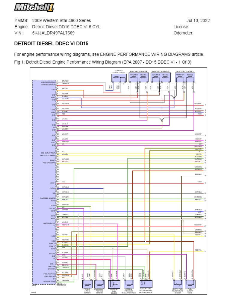 DD15 Engine Performance Wiring Diagrams | PDF | Diesel Engine | Fuel ...