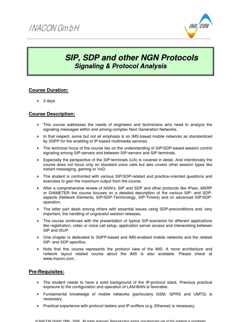 Toc Sip SDP Rel Protocols | PDF | Session Initiation Protocol | Ip ...