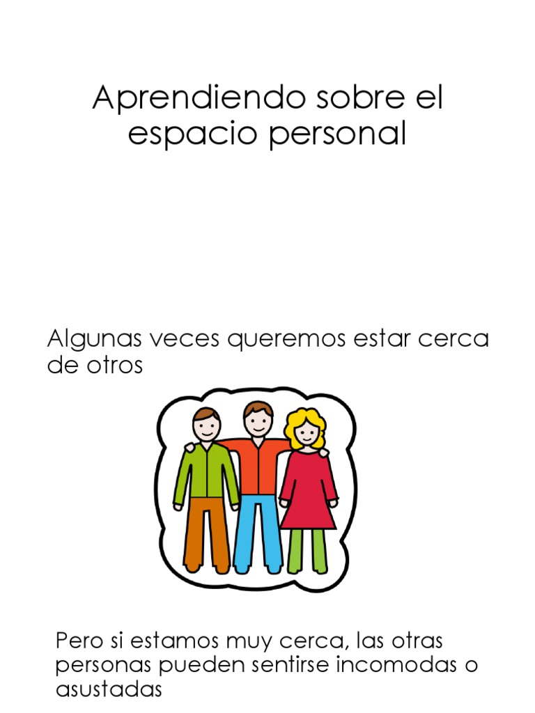 Aprendiendo Sobre El Espacio Personal Historia Social | PDF