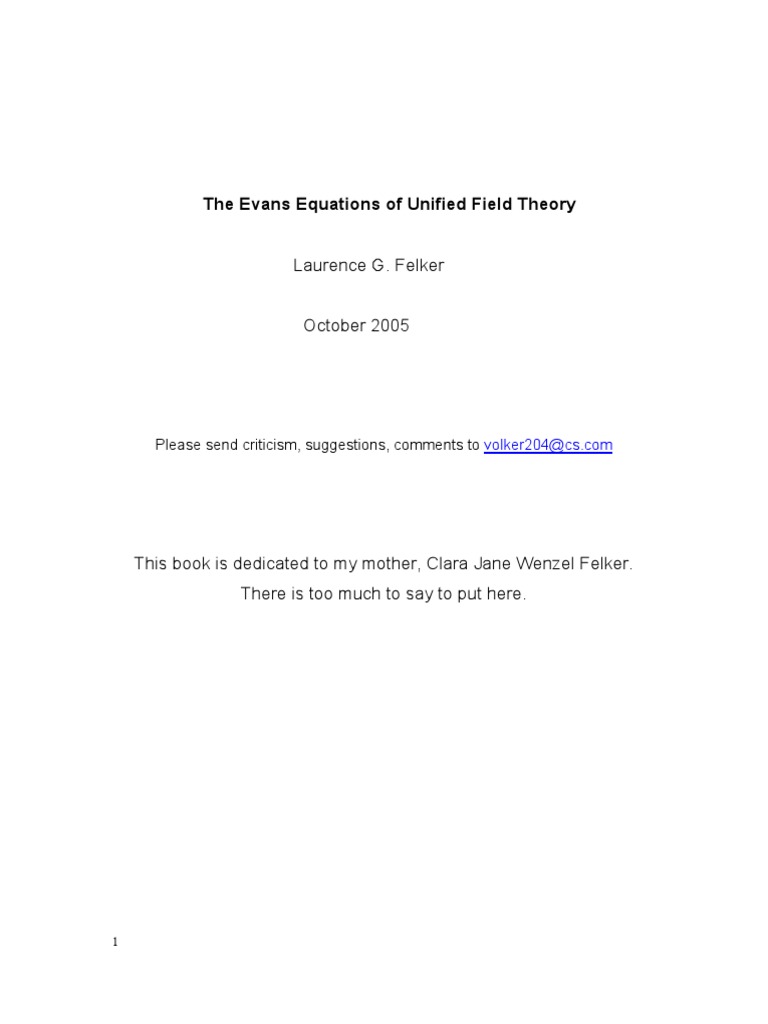 Evans Equations | PDF | General Relativity | Field (Physics)