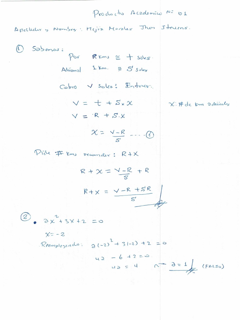 Producto Academico #01 - Matematica | PDF