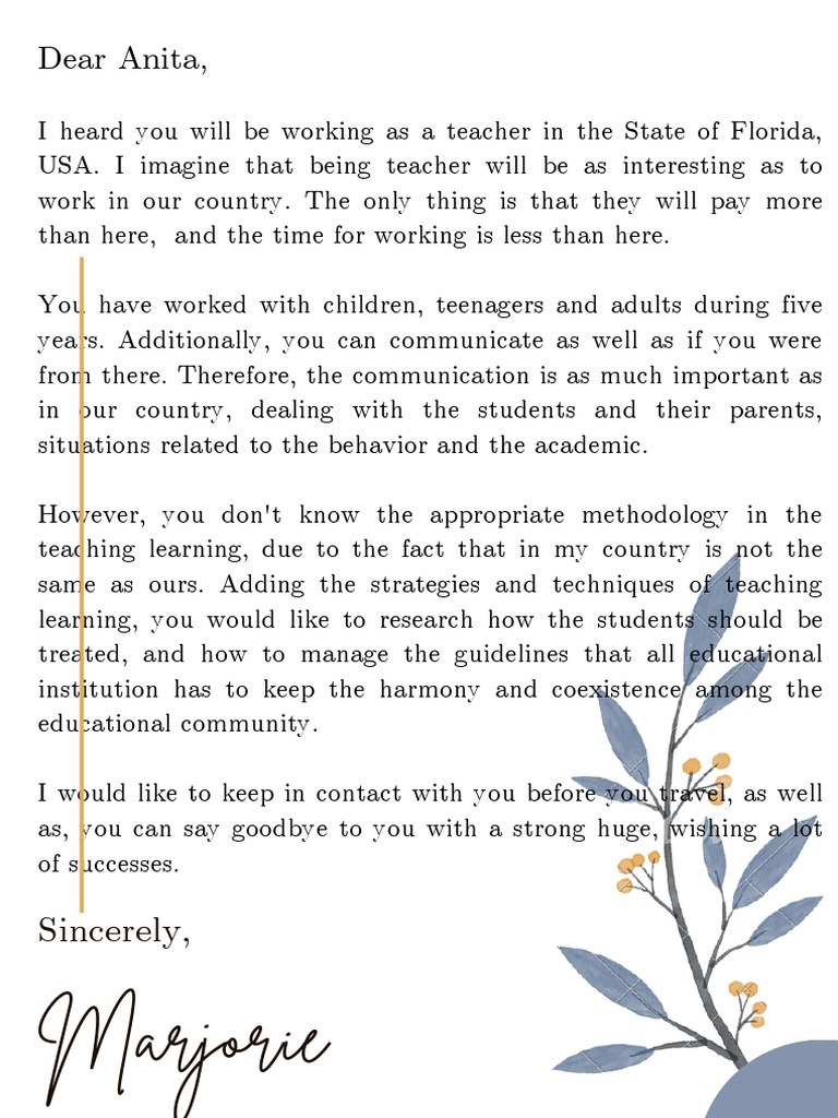 Letter To A Young Teacher | PDF