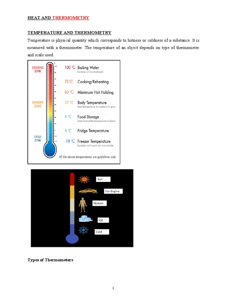 Heat and Thermometry | PDF | Temperature | Thermometer