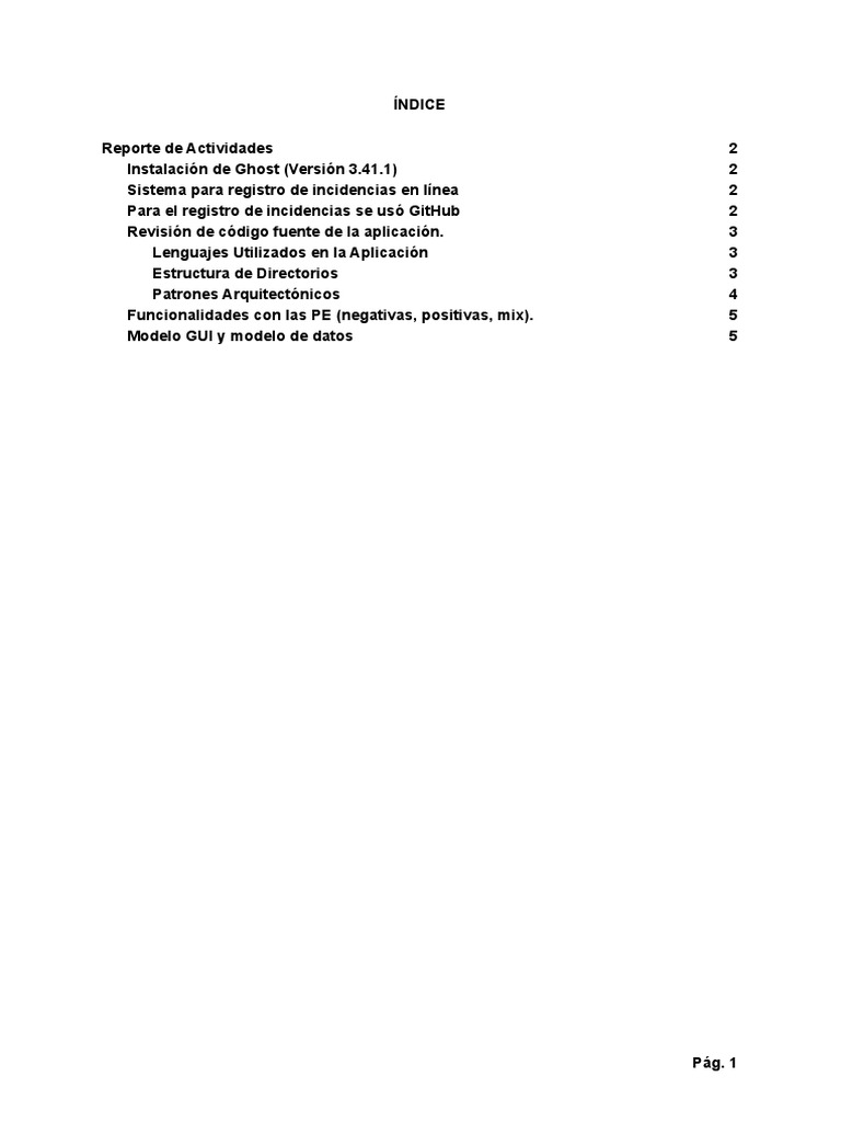 Informe Técnico de Ghost y GitHub | PDF | Diseño de software | Desarrollo de software