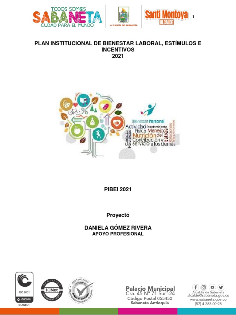 Plan de Bienestar - Estimulos e Incentivos 2021 | PDF | Planificación ...