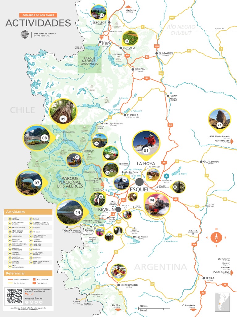2022 2023 Secretaria Turismo Esquel Mapa Comarca | PDF