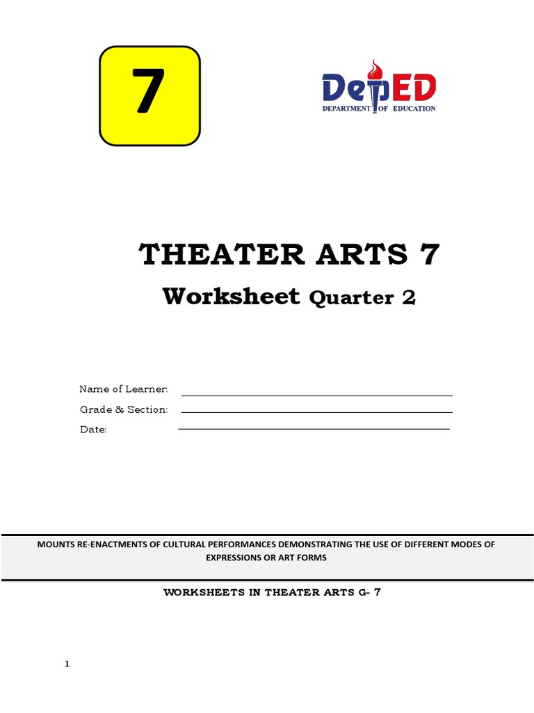 Spa 7 Worksheet | PDF | The Arts | Cognitive Science