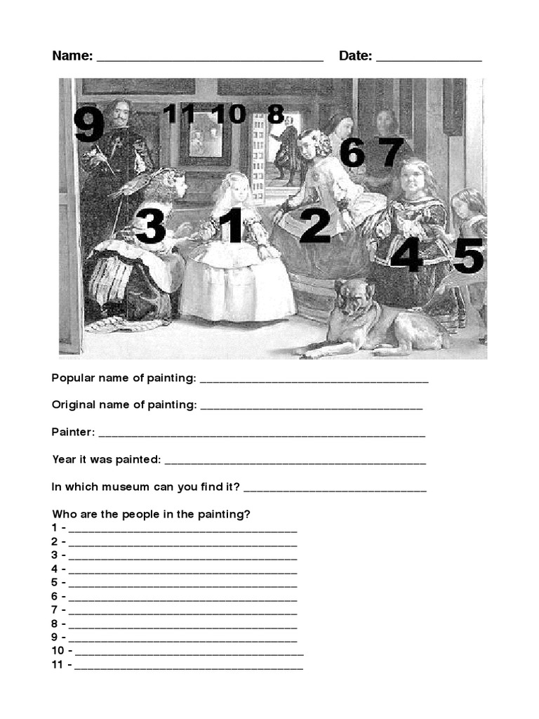 Las Meninas 5th-6th Worksheet | PDF