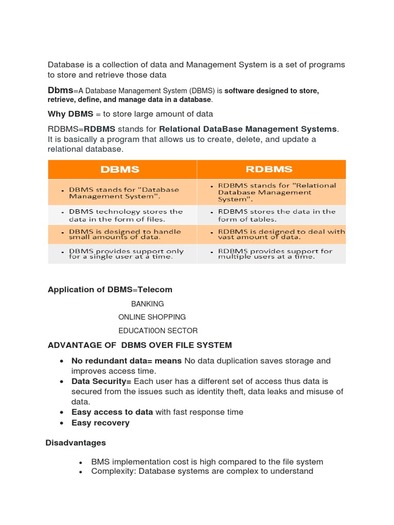 DBMS Notes 2 | PDF | Databases | Relational Database