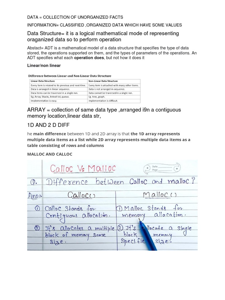 Notes Ds Final Pdf Queue Abstract Data Type Array Data Structure