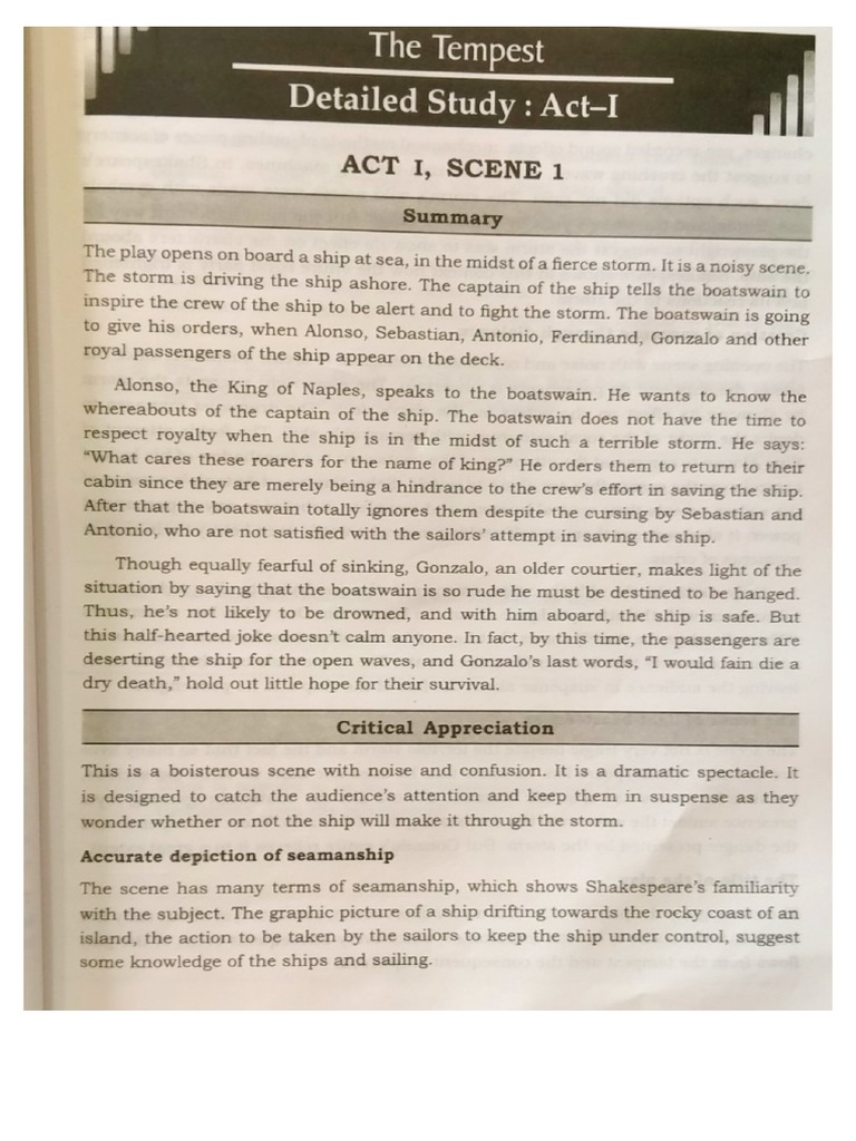 Opening Scene (Tempest) | PDF