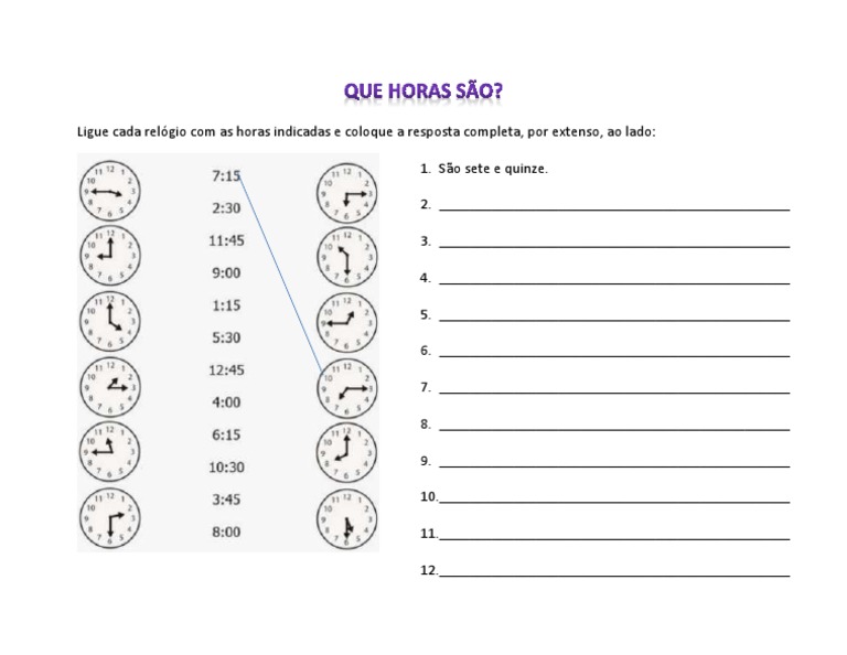 Que Horas São | PDF