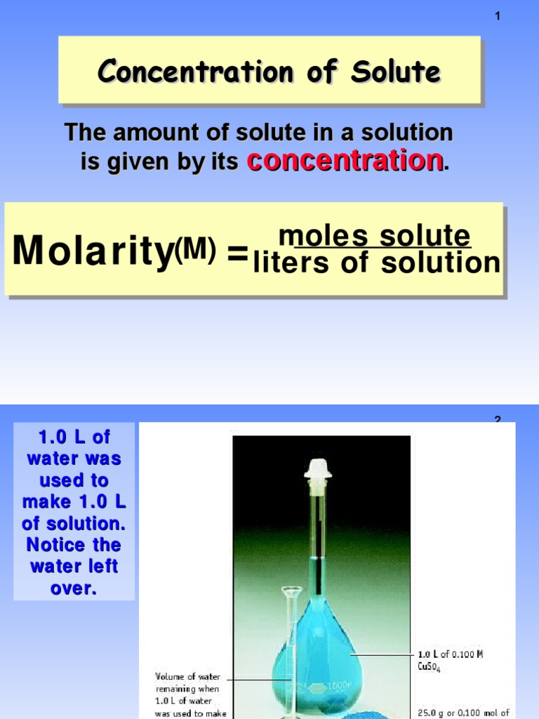 Molarity - Molality and Dilutions | PDF | Concentration | Mole (Unit)