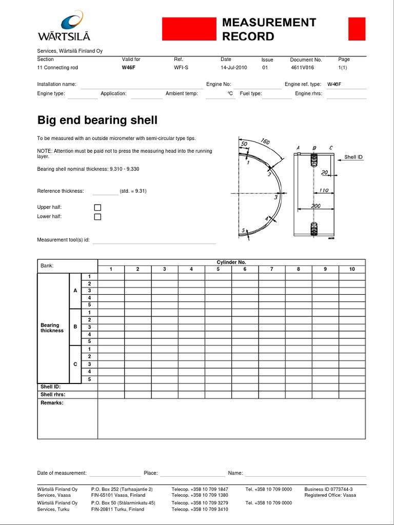 4611V016 - 01gb Big End Bearing Shell | PDF | Engines | Vehicle Technology
