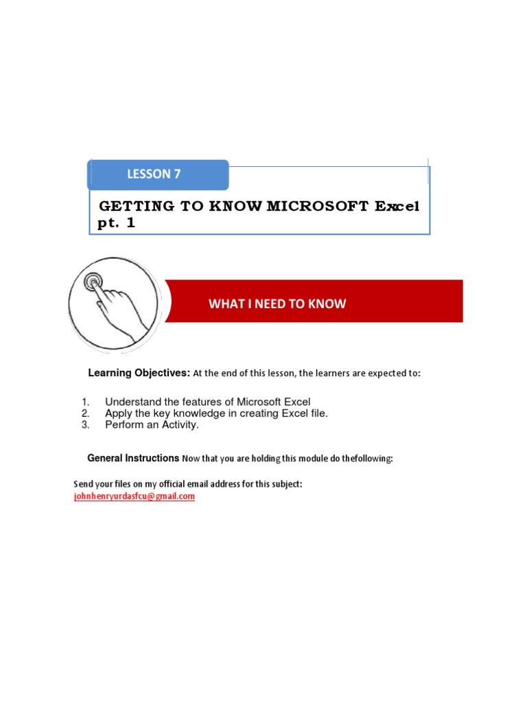 Lesson 7 Etech | PDF | Microsoft Excel | Spreadsheet