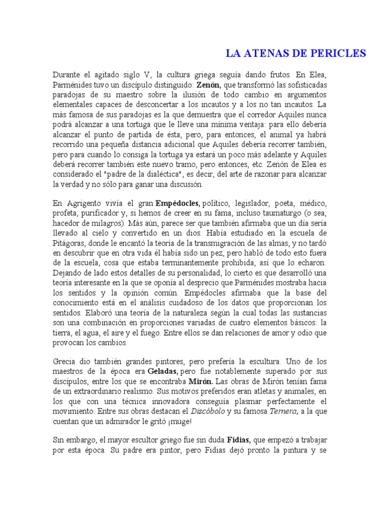 Cultura y Política en la Atenas de Pericles | PDF | Esparta | Judios