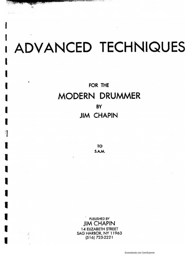 Jim Chapin Advanced Techniques For The Modern Drummerpdf | PDF