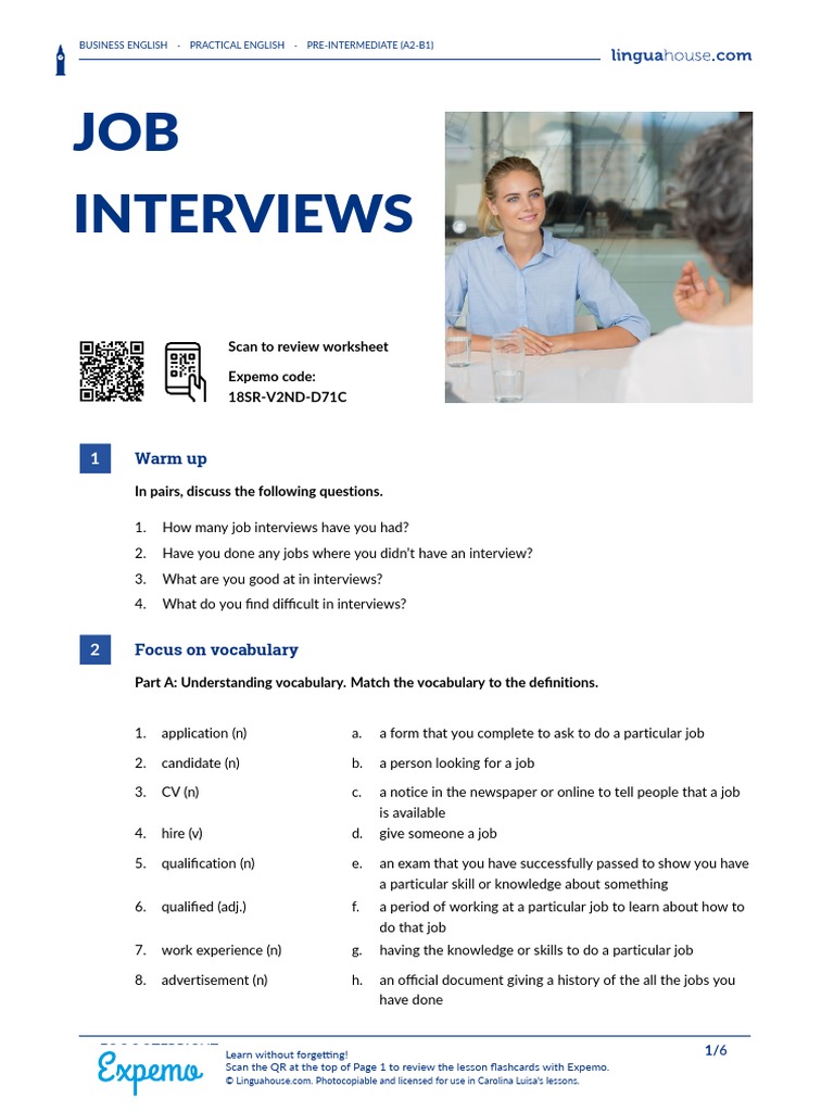 Job Interviews Teacher's Version | PDF | Job Interview | Recruitment