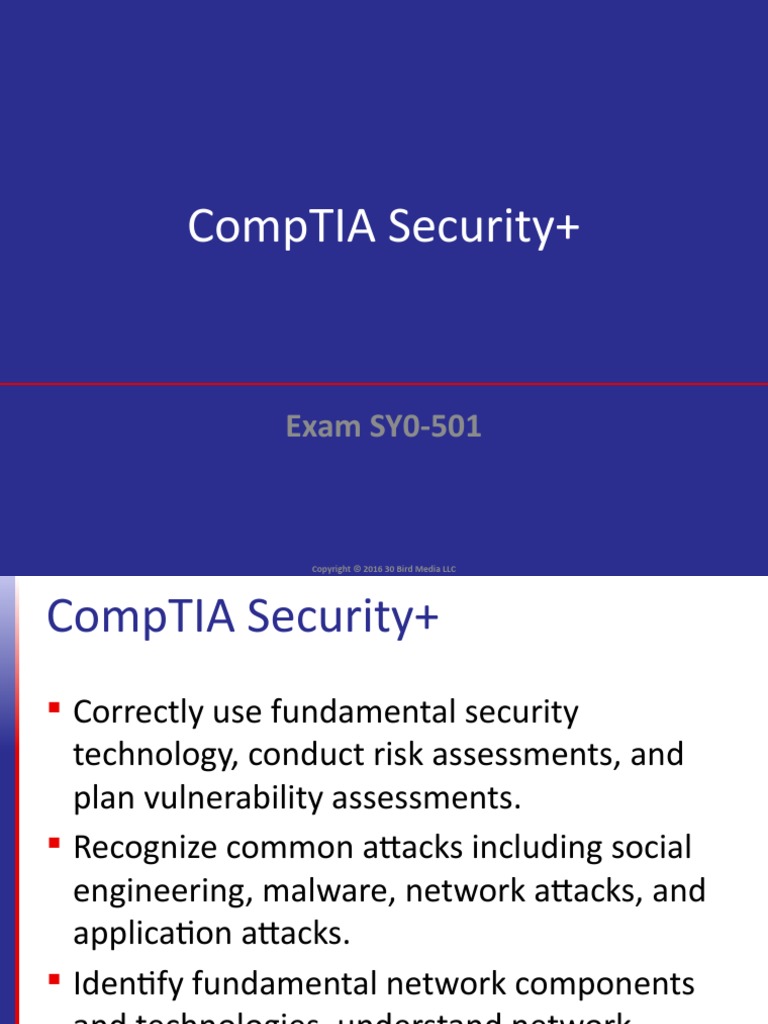 CompTIA Security Plus 501 | PDF | Cryptography | Malware