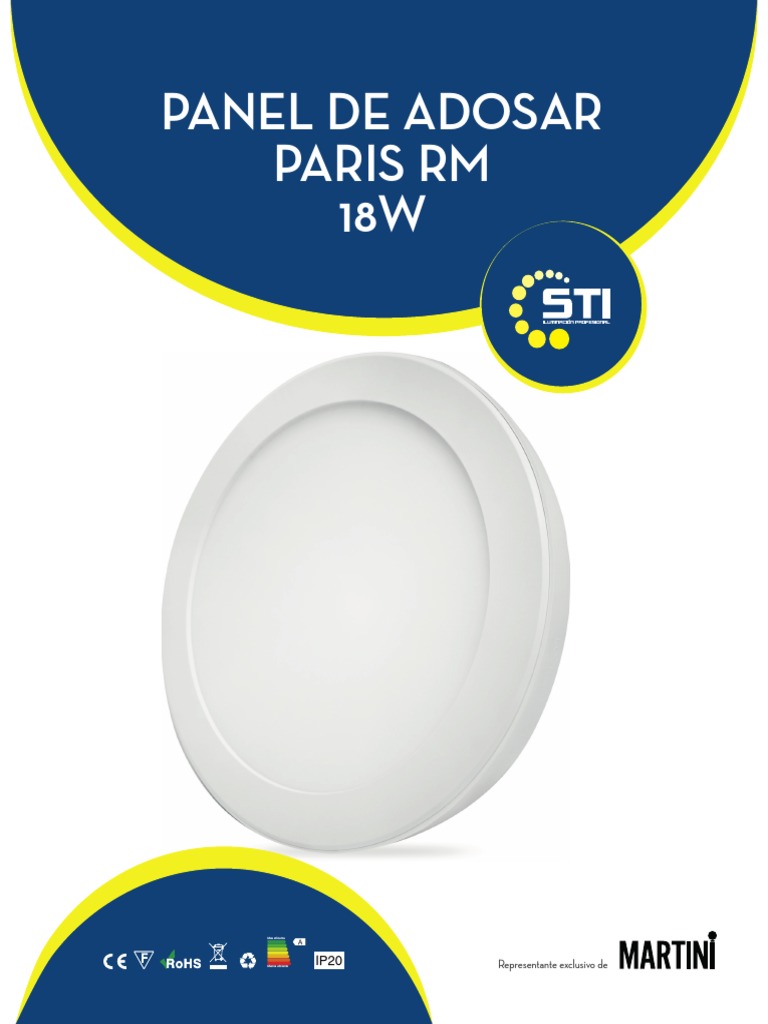 Panel Circular de Adosar Paris RM 18W | PDF