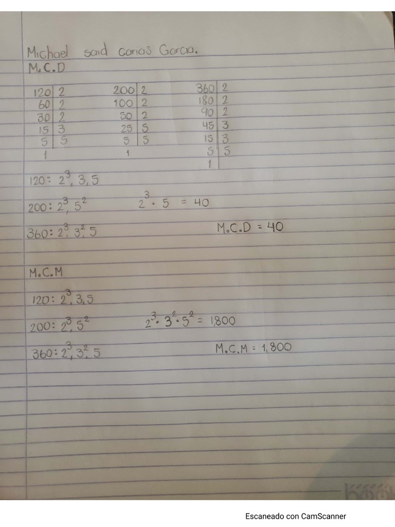 M.C.D, M.C.M | PDF