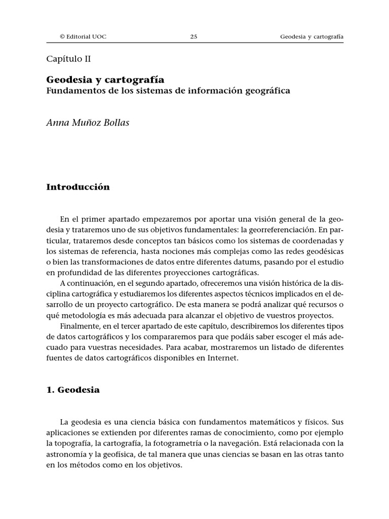 Geodesia y Sistemas de Proyección | PDF | Sistema coordinado | Geodesia