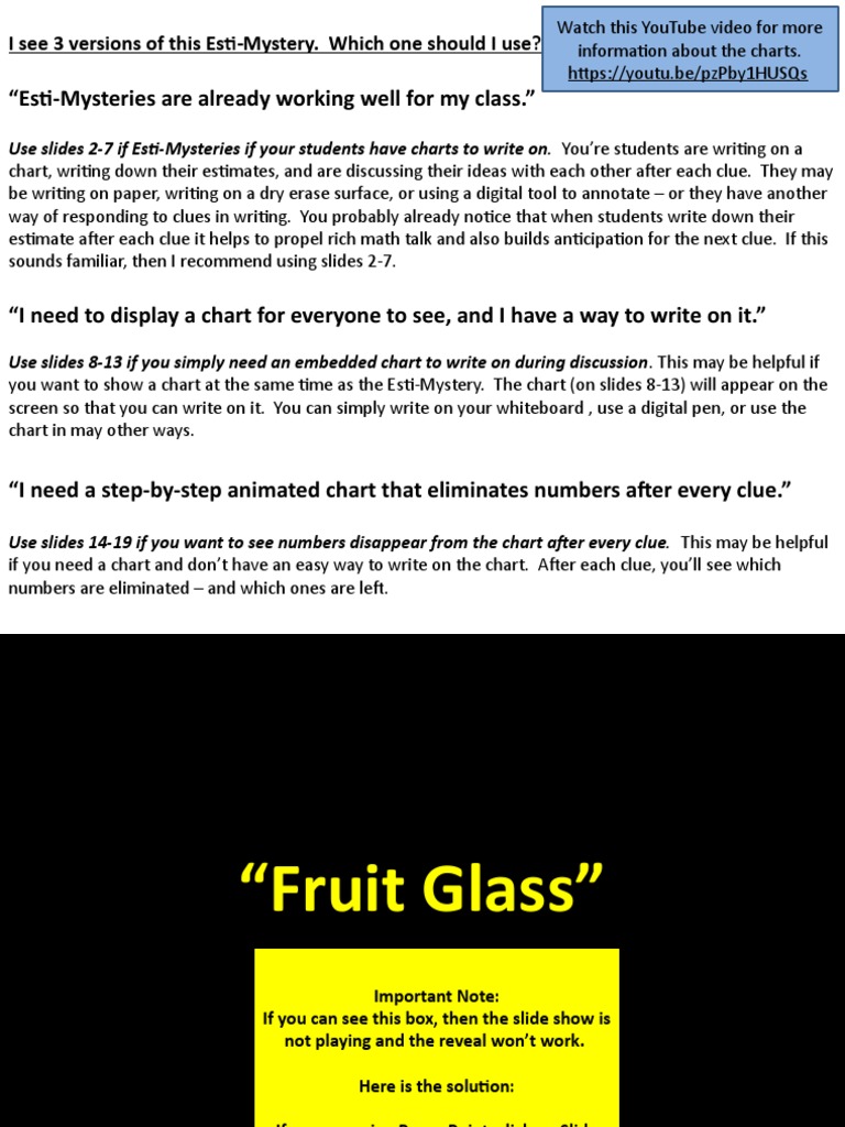 Esti Mystery 241 Fruit Glass 2 | PDF | Microsoft Power Point | You Tube