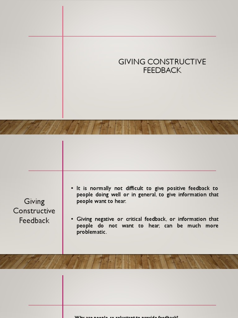 1.9 Giving Constructive Feedback | PDF | Feedback | Fear